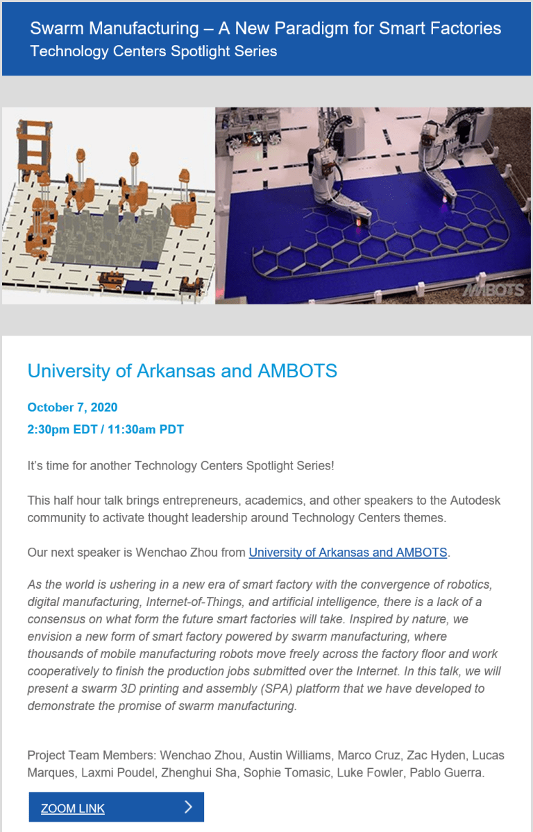 Autodesk Spotlight Series – Swarm Manufacturing | SiDi LAB | Discover More